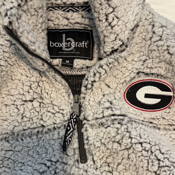 boxercraft | Jackets & Coats | Boxercraft Gray Sherpa Fleece Quarterzip ...